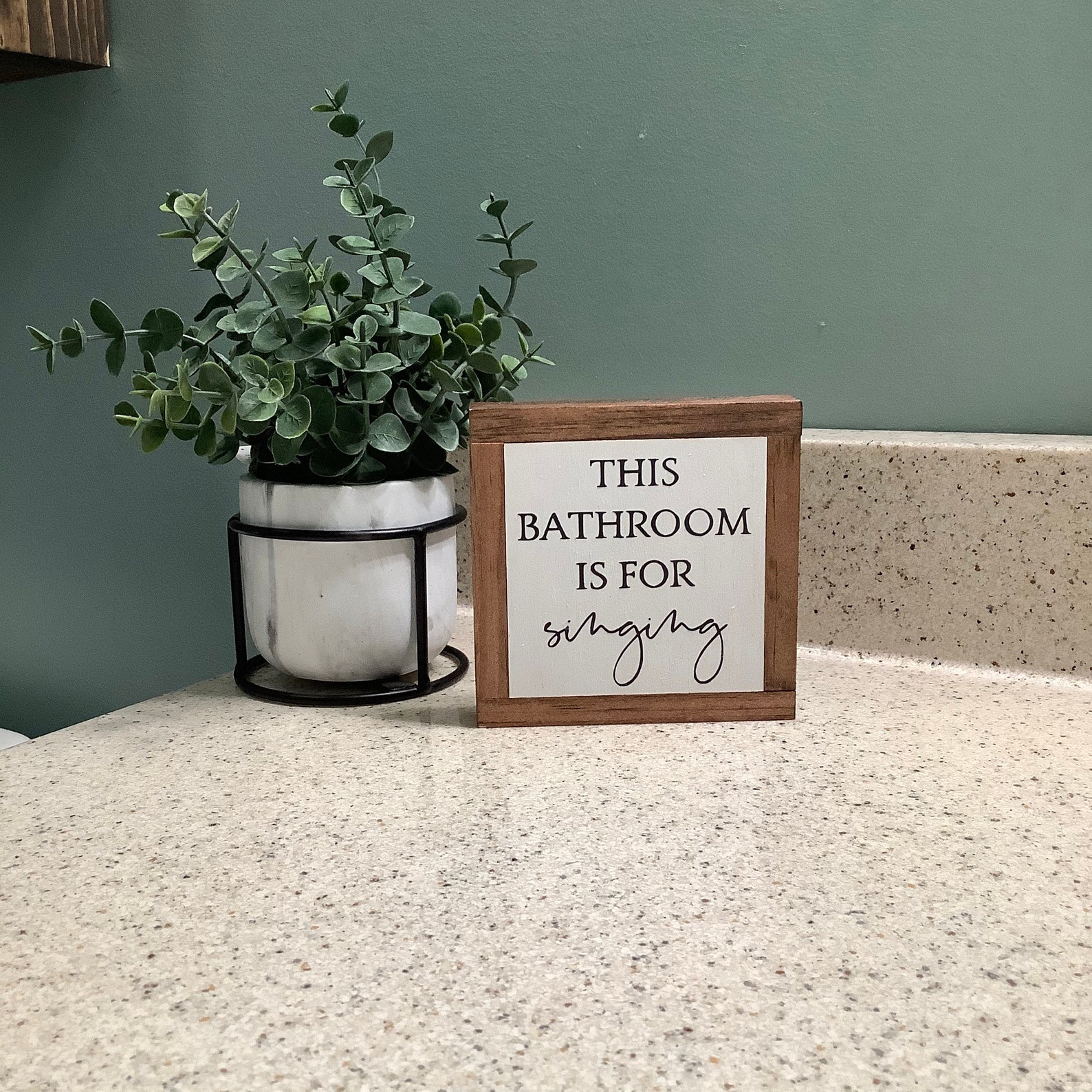 Bathroom for Singing Sign, Gift for A Singer, Funny Bathroom Decor ...