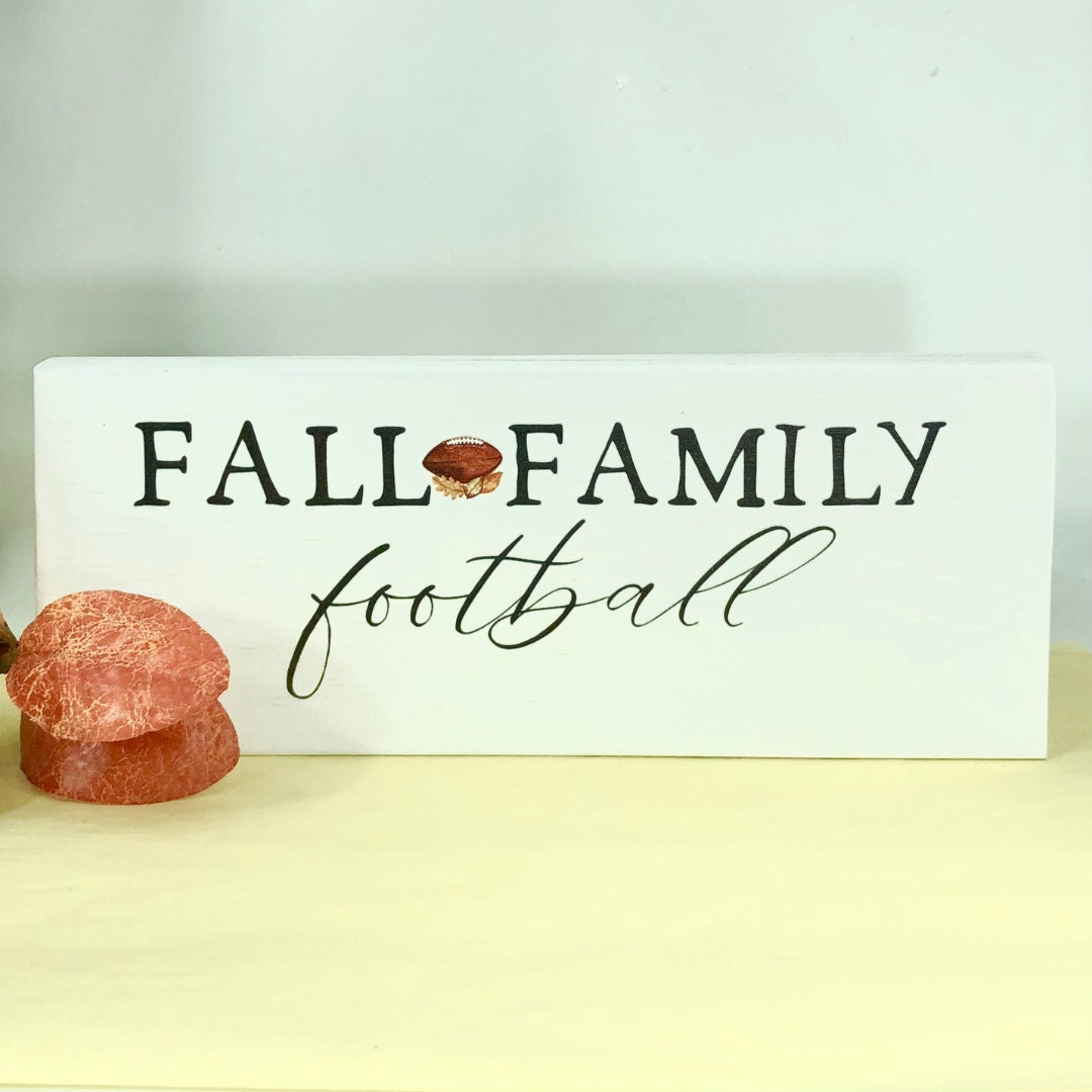 Fall Family Football Sign, Fall Wood Signs, Fall Tiered Tray, Autumn ...