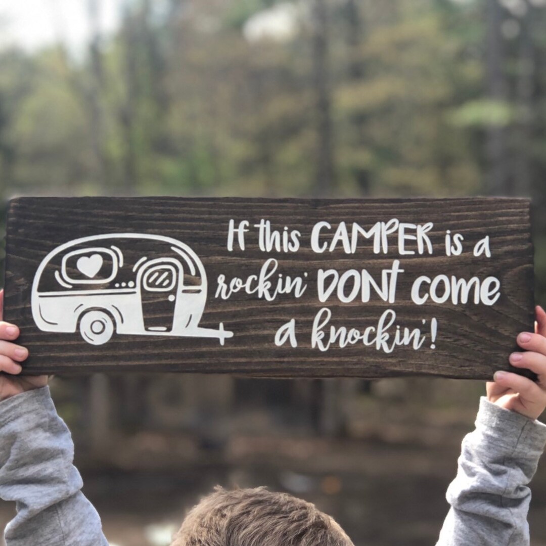 Funny Camping Sign, Campsite Decor, Trailer Sign, Door Decor, Small ...