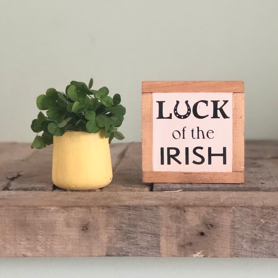Luck of the Irish, St. Patrick's Day Sign, Irish Home Decor, Small Wood ...