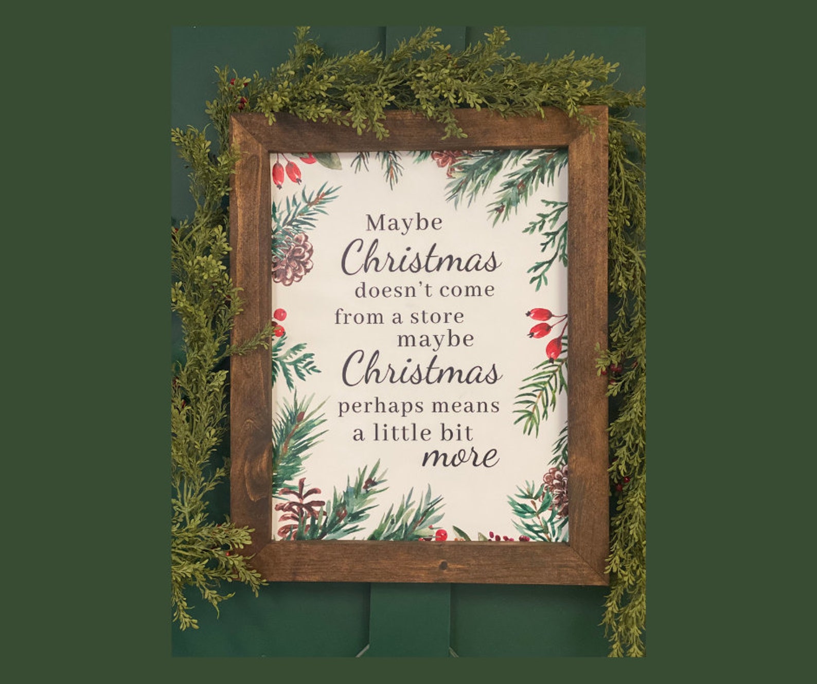Christmas Meaning Sign, Christmas Quote Sign, Rustic Christmas Decor ...