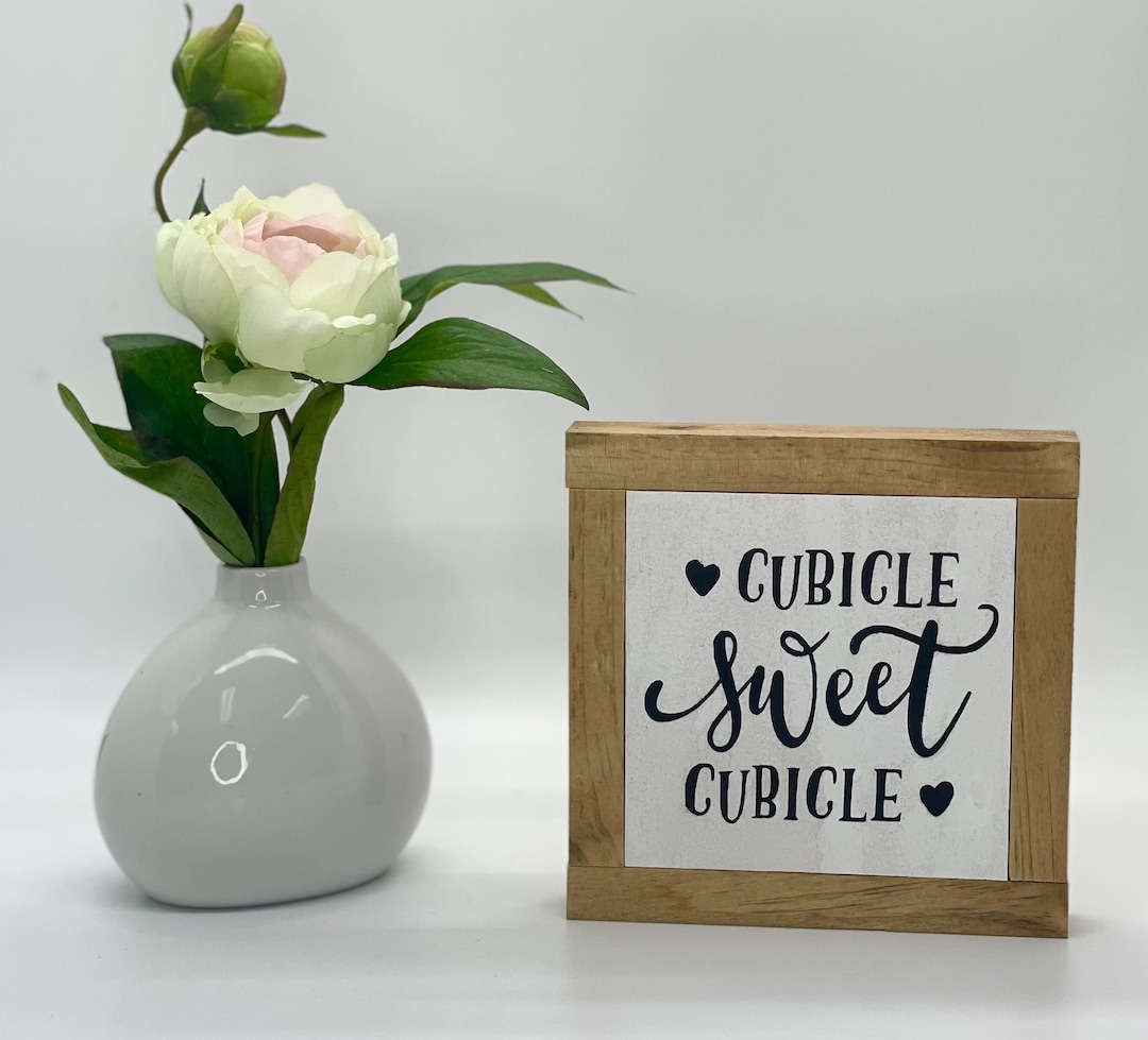 Cubicle Sweet Cubicle Sign, Office Desk Decor, Funny Office Space Sign ...