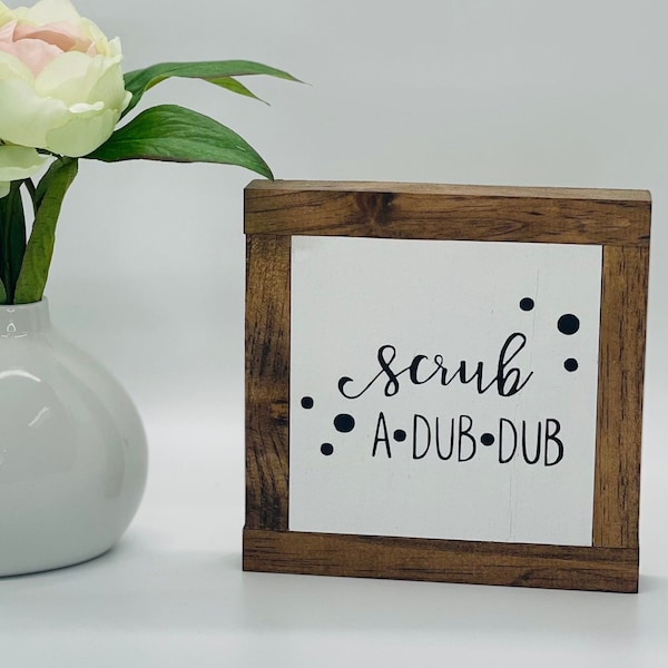 Scrub a Dub Dub Sign - Etsy