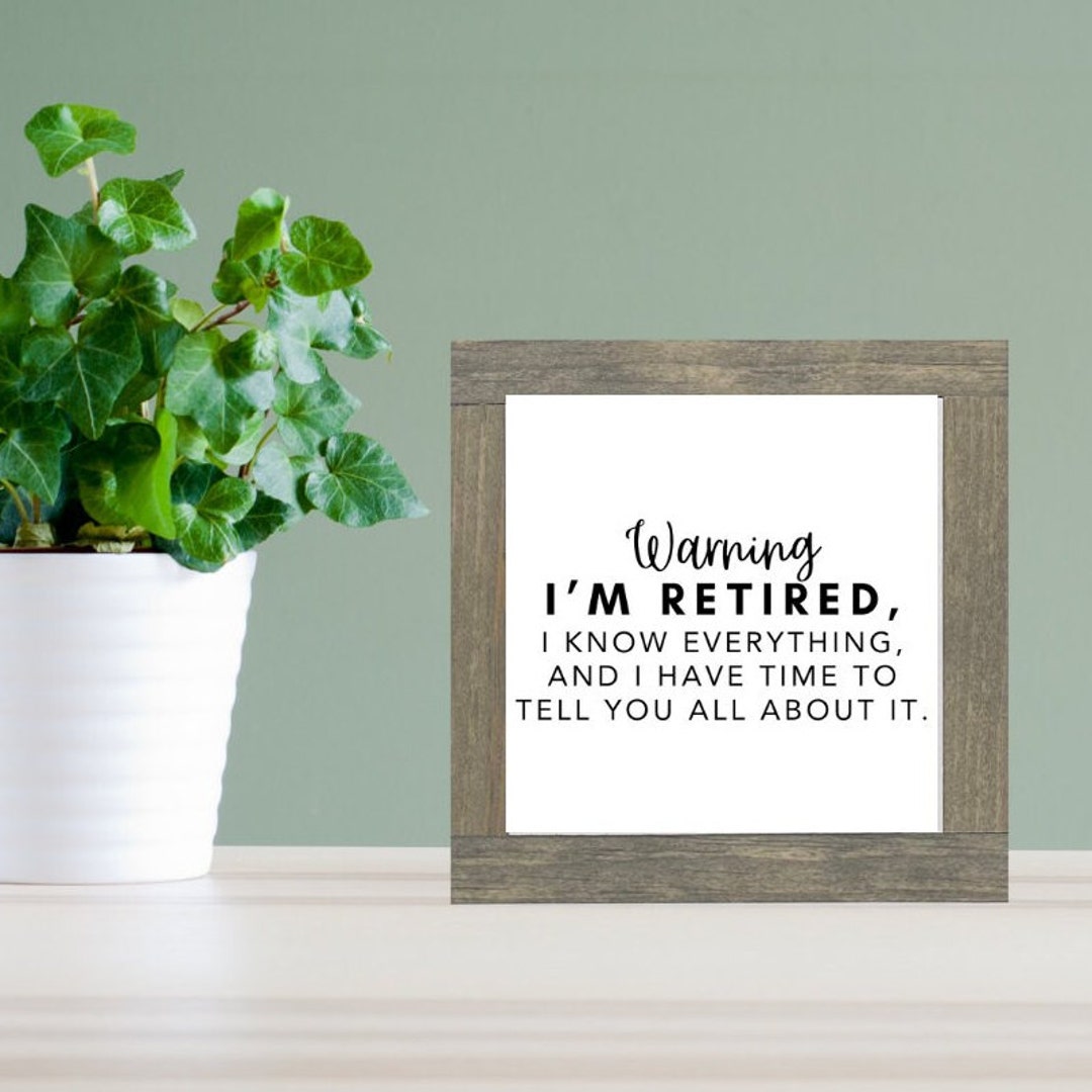 Retirement Gift, Funny Retirement Sign, Coworker Gift, Retirement Decor ...