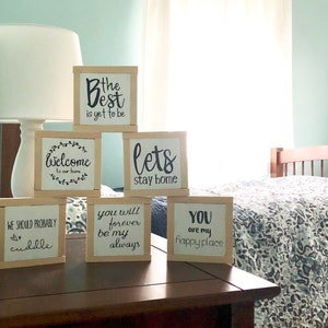 Home Sayings Small Wood Sign Rustic Decor Cute Quotes | Etsy