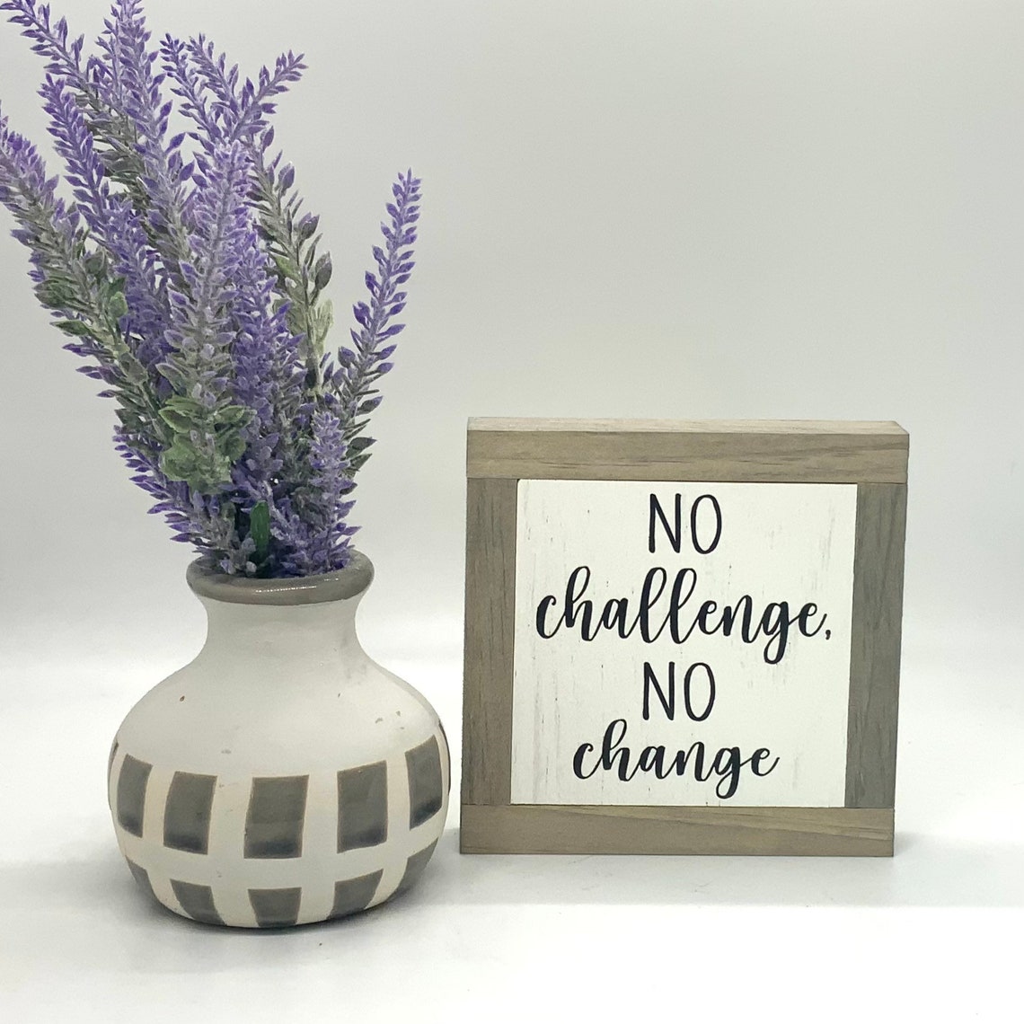 No Challenge No Change Sign Fitness Sign Home Gym Decor | Etsy