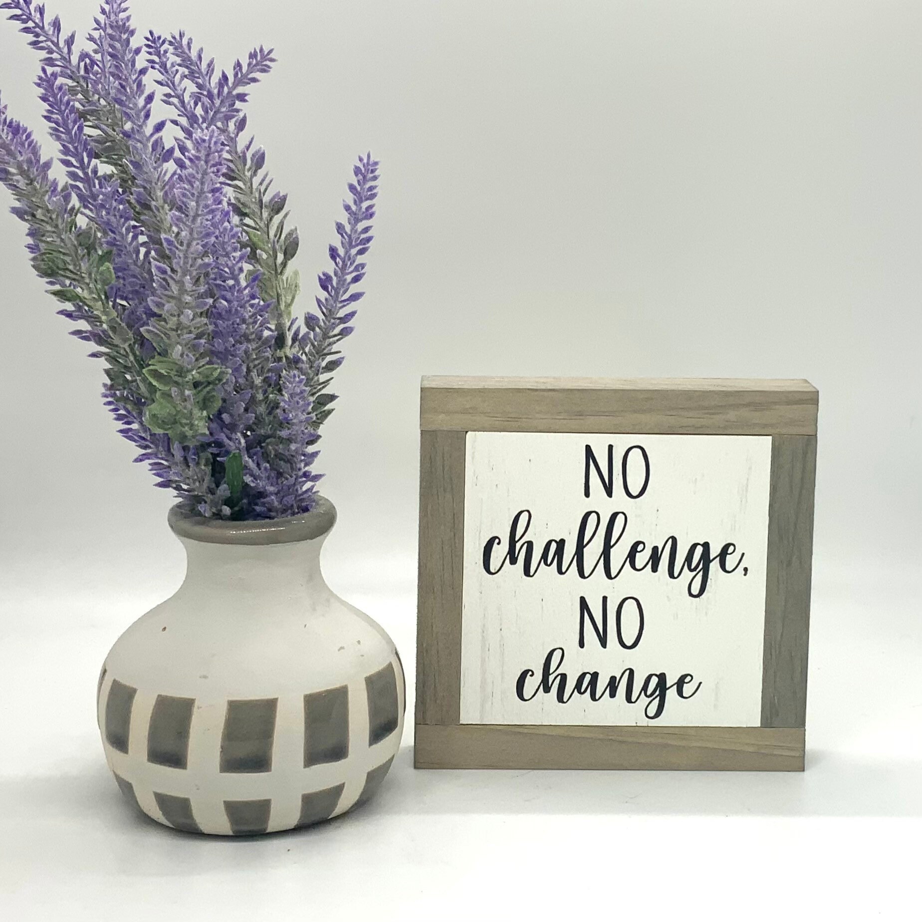No Challenge No Change Sign Fitness Sign Home Gym Decor | Etsy
