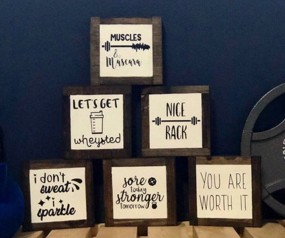 Home Gym Decor Uplifting Fitness Sign Gym Buddy Gift Home - Etsy