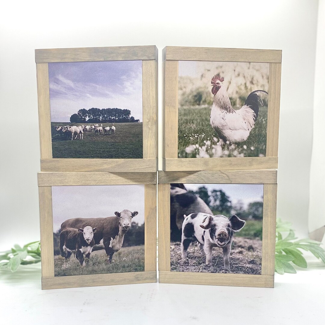 Farm Animals Sign, Farmhouse Home Decor, Rustic Farmhouse Sign, Cow ...