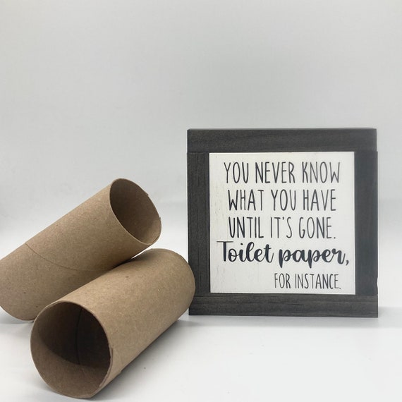 Toilet Paper Sign Funny Restroom Decor Housewarming Gift - Etsy