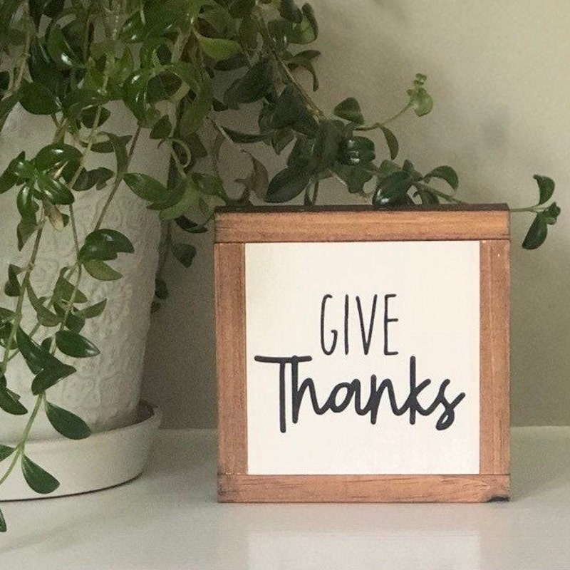 Give Thanks Sign - Etsy
