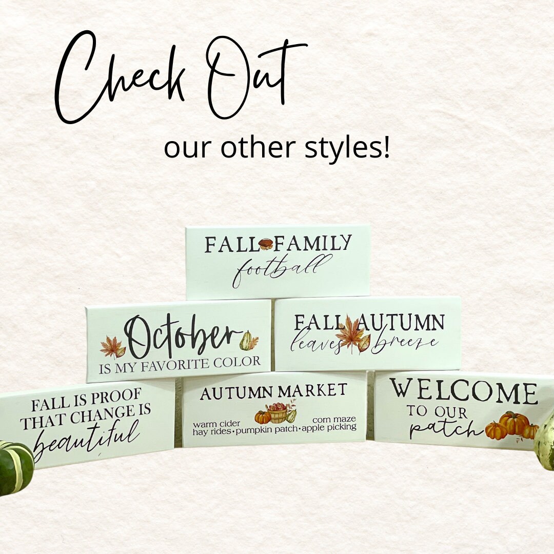 Fall Family Football Sign Fall Wood Signs Fall Tiered Tray - Etsy