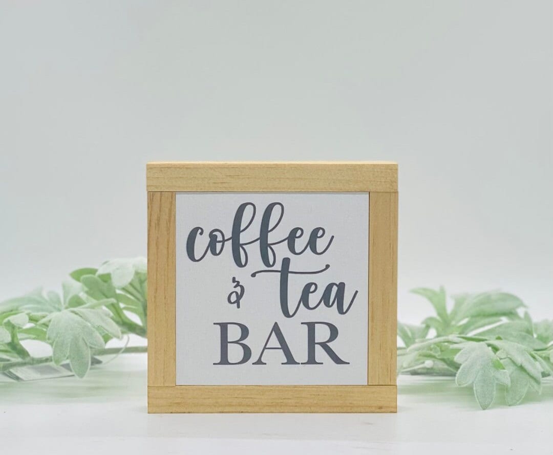 Coffee and Tea Bar Sign, Coffee Lover Gift, Drink Station Sign, Coffee ...