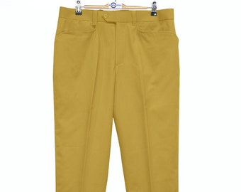 Mens Chino Trousers 60s Vintage Style Mustard Yellow Chino - Etsy