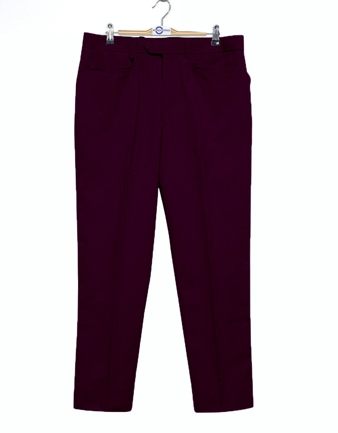 Mens Chino Trousers | 60s Vintage Style Purple Chino Trouser - Etsy