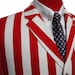 Boating Jacket | Red & White Stripe Boating Blazer - Etsy