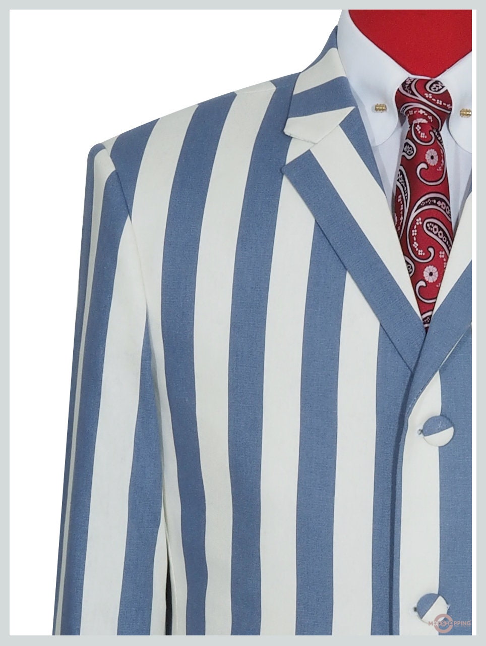 Boating Blazer jacket White striped sky blue For men | Etsy