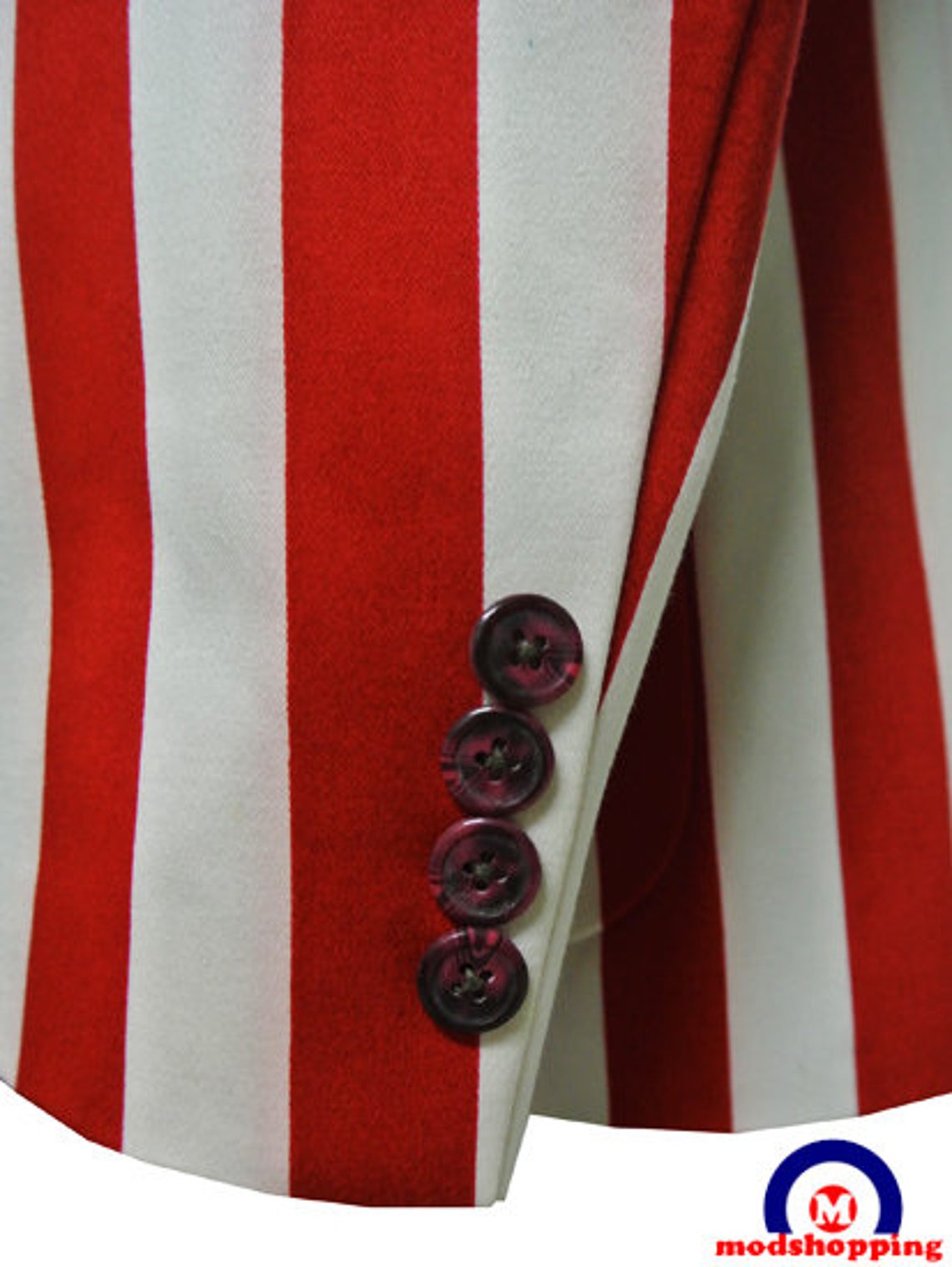 Boating Jacket | Red & White Stripe Boating Blazer - Etsy