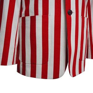Boating Jacket | Red & White Stripe Boating Blazer - Etsy