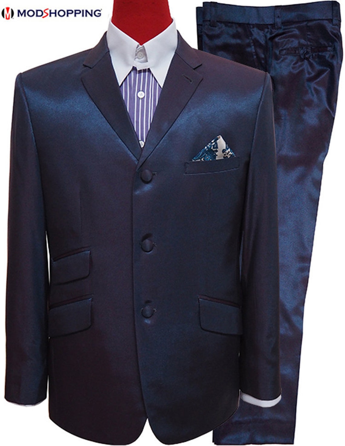 Two Tone Suit Red & Blue Two Tone Suit | Etsy