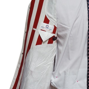 Boating Jacket | Red & White Stripe Boating Blazer - Etsy