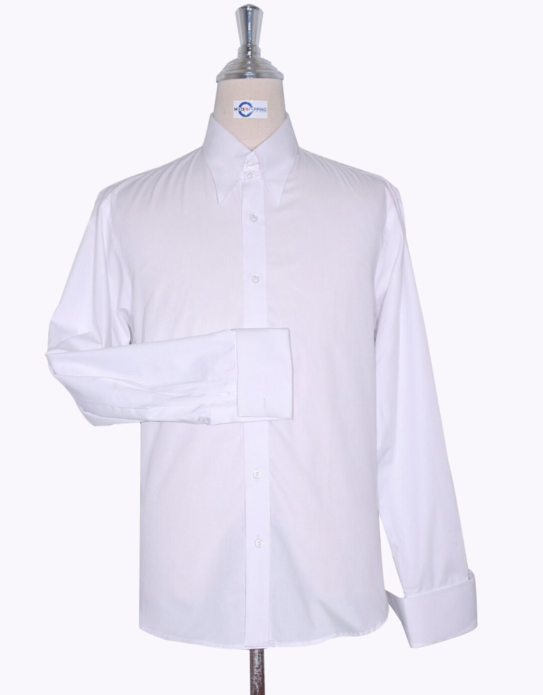 Tab Collar Shirt | White Tab Collar Shirt - Etsy