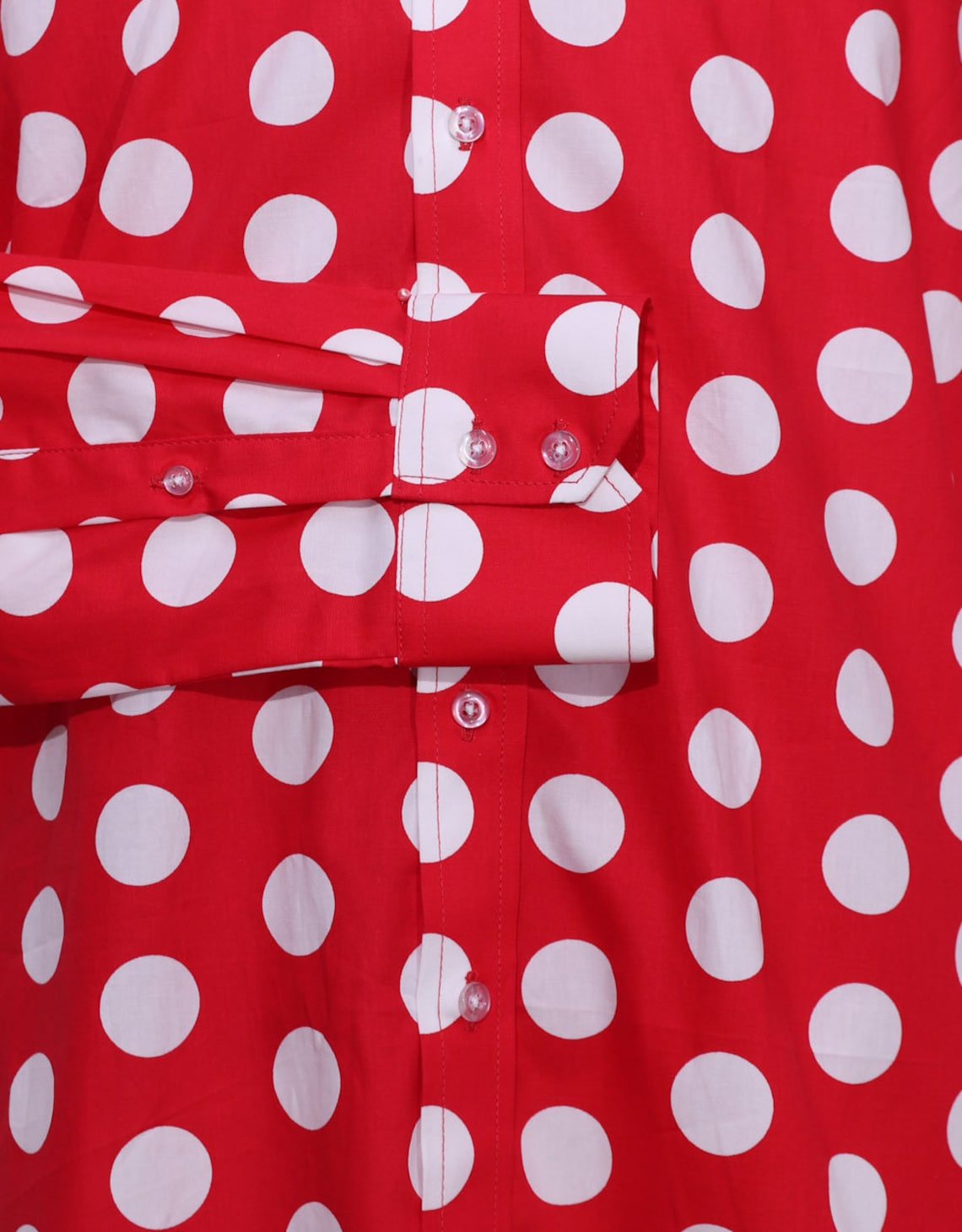 Mod Shirt | Large Red Polka Dot Shirt for Men - Etsy