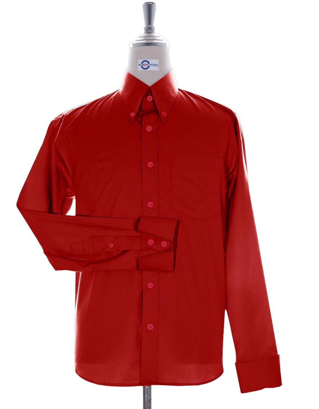 Button Down Shirt, Red Color Shirt - Etsy