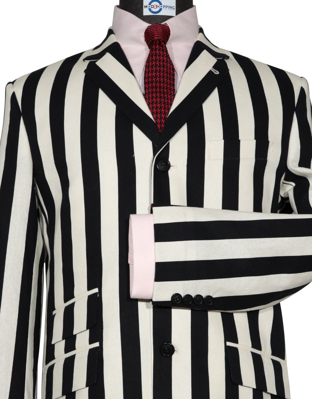 Boating Jacket | 60'S Black and White Stripe Boating Blazer - Etsy