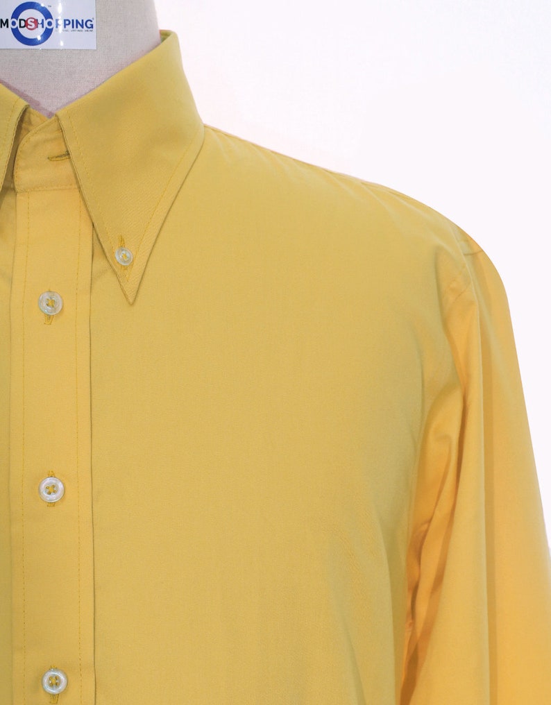 Button Down Shirt Mustard Yellow Dress Shirt for Man - Etsy