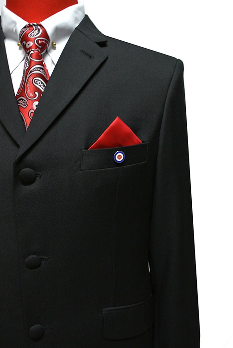 Black Suit Tailored 3 Button Black Mod Suit for Men - Etsy UK