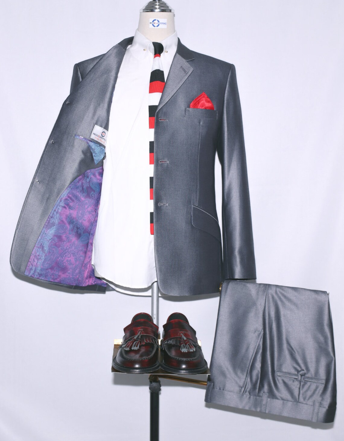 Mod Clothing Mod Fashion Tailored 60s Silver Tonic Suit for - Etsy