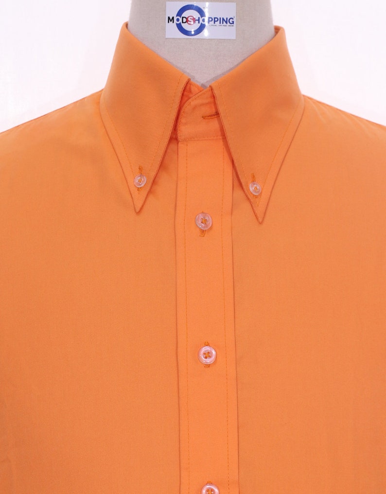 Button Down Shirt | Orange Dress Shirt for Man - Etsy