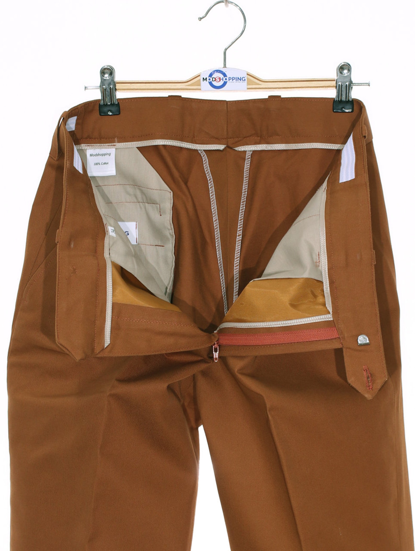 Sta Press Trousers | 60s Style Mod Classic Burnt Orange Men's Trouser ...