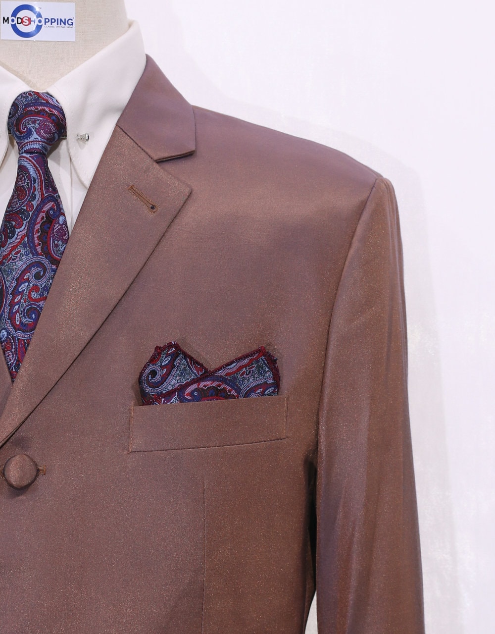 Bronze and Blue Two Tone Tonic Suit for Men - Etsy