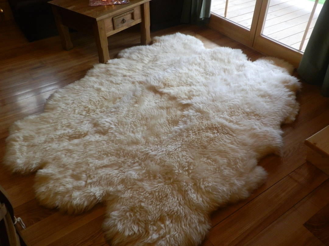 Natural Genuine Sheepskin Rug Carpet 100% Sheep Skin Carpet Sheep Skin ...