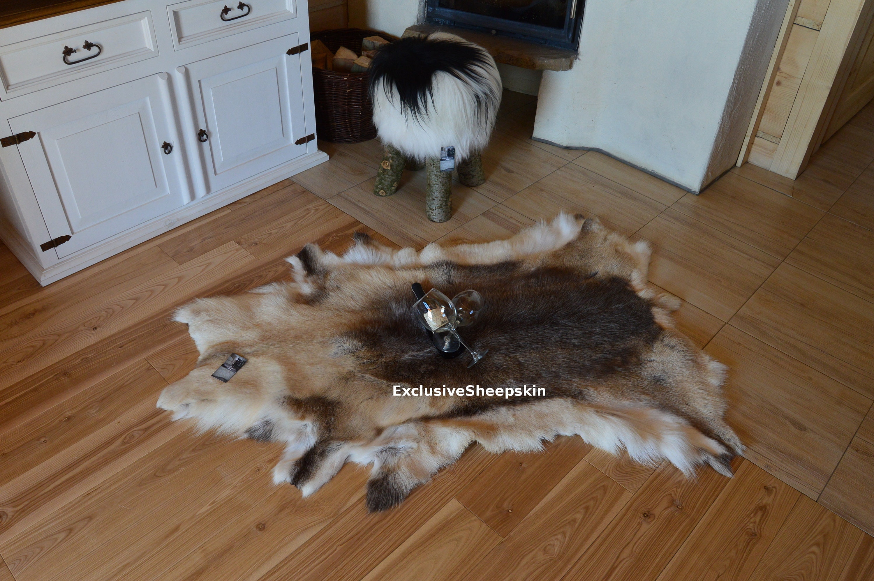 Giant Reindeer Rug Decorative Hide of Scandinavian Reindeer - Etsy