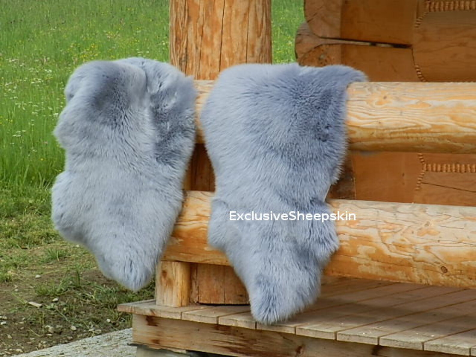 Gray Dyed Genuine Sheepskin Lambskin Sheep Skin Rug Pelt Soft | Etsy