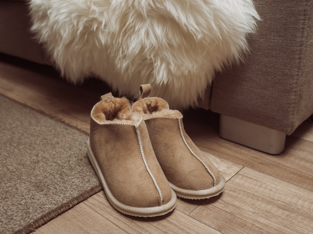 Handmade Cappuccino Slippers 100% Genuine Sheepskin. Soft and ...