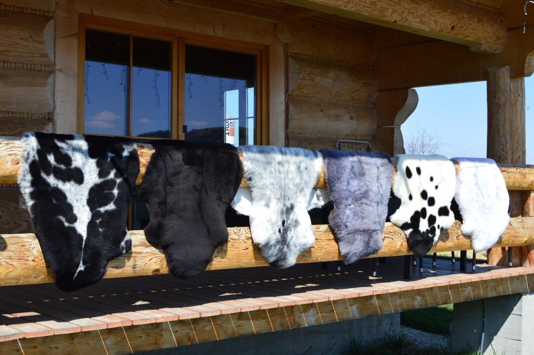 SALE!! Natural 3 Color Genuine Sheepskin Rug 100% Sheep Skin Leather ...