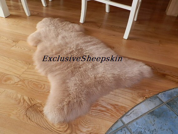 Beige Dyed Genuine Sheepskin Lambskin Sheep Skin Rug Pelt Soft | Etsy