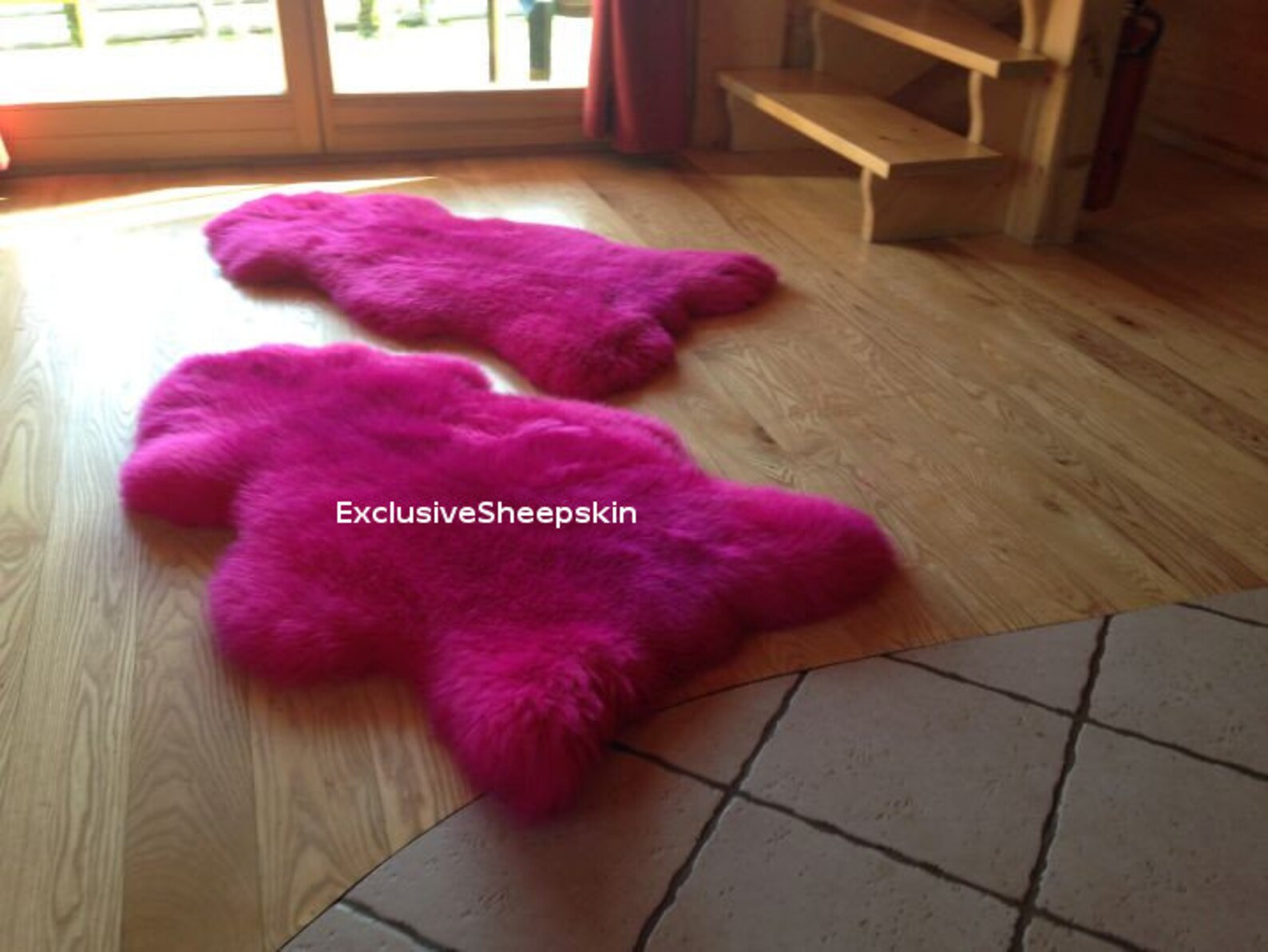 Dark Pink Dyed Genuine Sheepskin Lambskin Sheep Skin Rug Pelt - Etsy