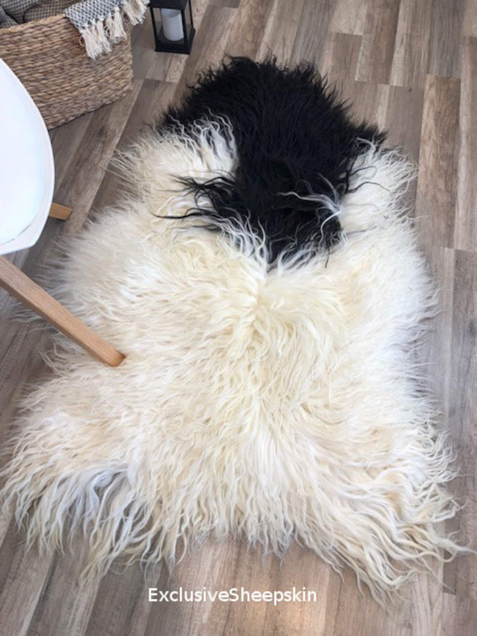 Mix Color Amazing Genuine Sheepskin Rug 100% Sheep Skin Leather Sheep ...