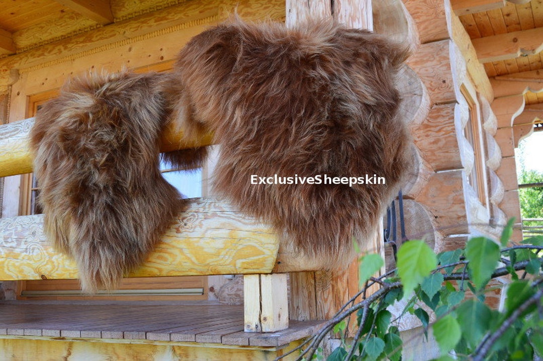 Ginger Icelandic Dyed Genuine Sheepskin Lambskin Sheep Skin Rug Pelt ...