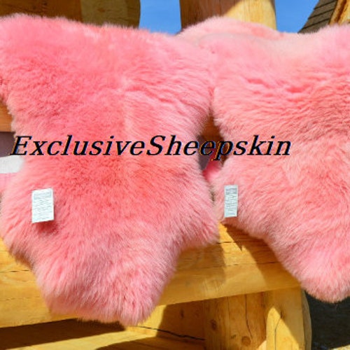 Pink Dyed Genuine Sheepskin Lambskin Sheep Skin Rug Pelt Soft - Etsy