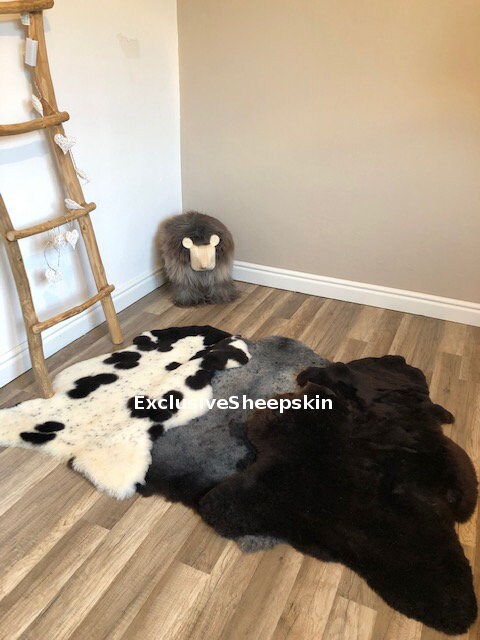 SALE Natural 3 color Genuine Sheepskin rug 100% Sheep Skin | Etsy