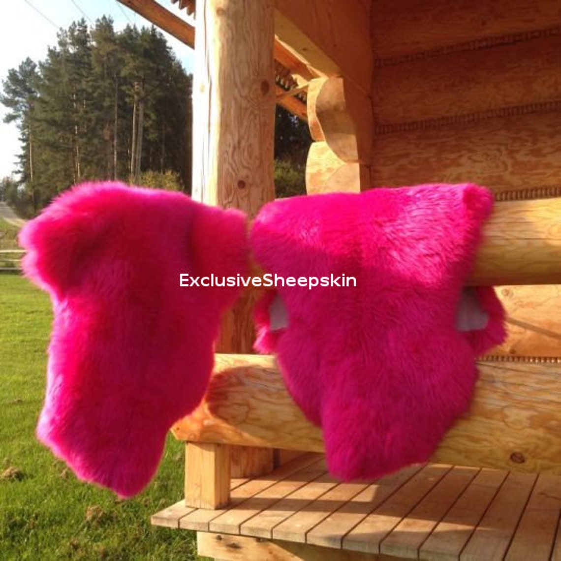 Dark Pink Dyed Genuine Sheepskin Lambskin Sheep Skin Rug Pelt - Etsy