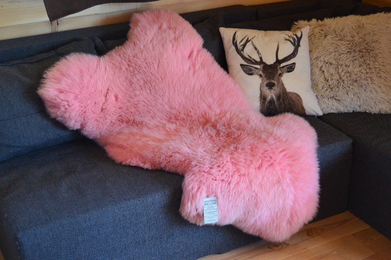 Pink Dyed Genuine Sheepskin Lambskin Sheep Skin Rug Pelt Soft | Etsy