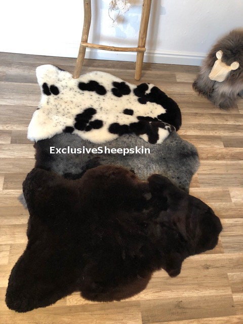 SALE Natural 3 color Genuine Sheepskin rug 100% Sheep Skin | Etsy