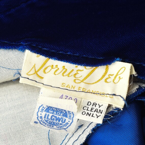 Dark Blue Velvet Early 1970’s Lorrie Deb Bohemian Dre… - Gem